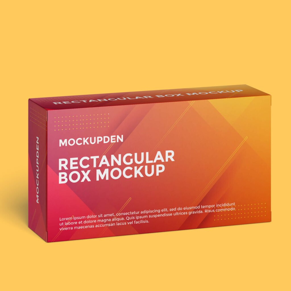 Free Rectangular Box Mockup PSD Template - Mockup Den