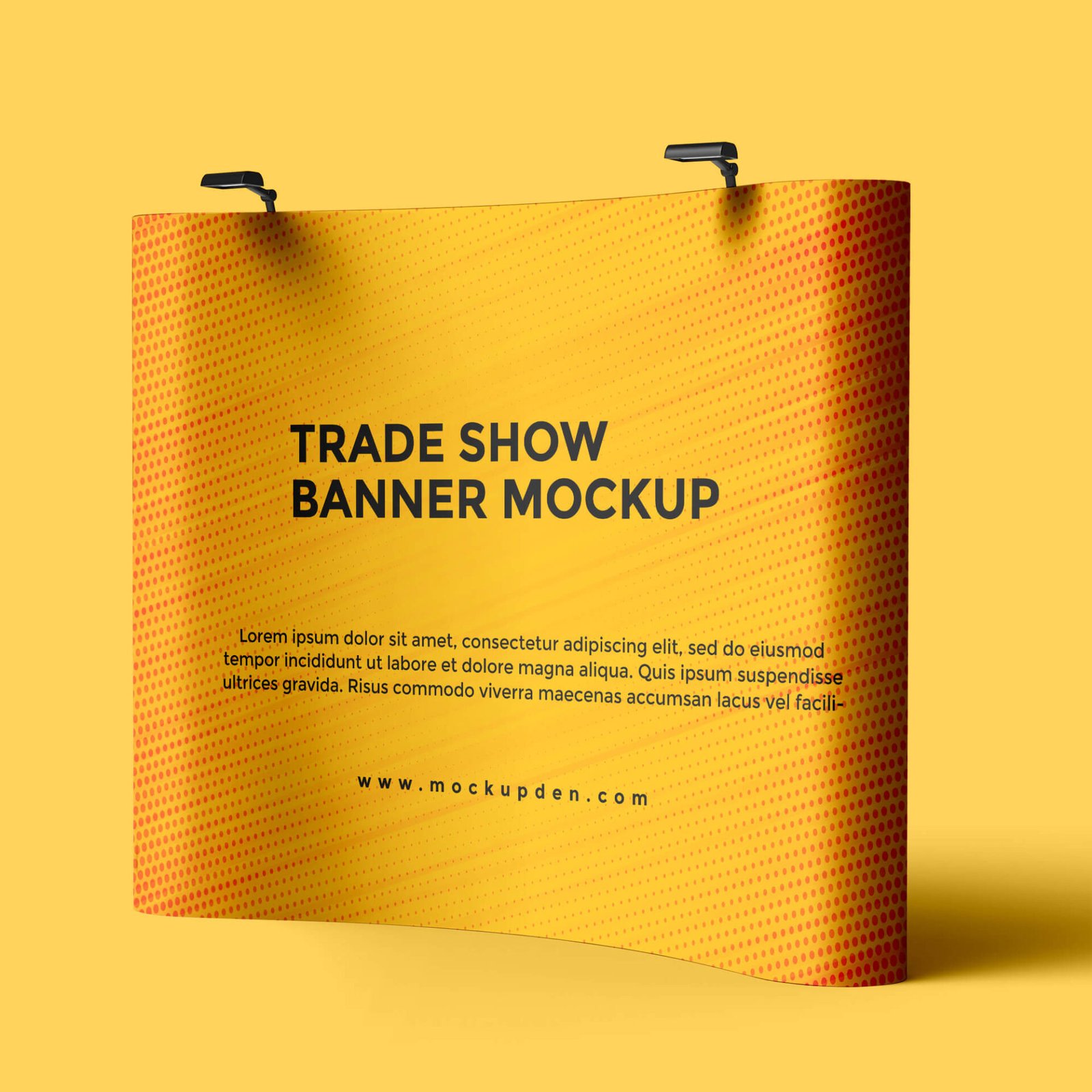 Free Trade Show Banner Mockup PSD Template - Mockup Den