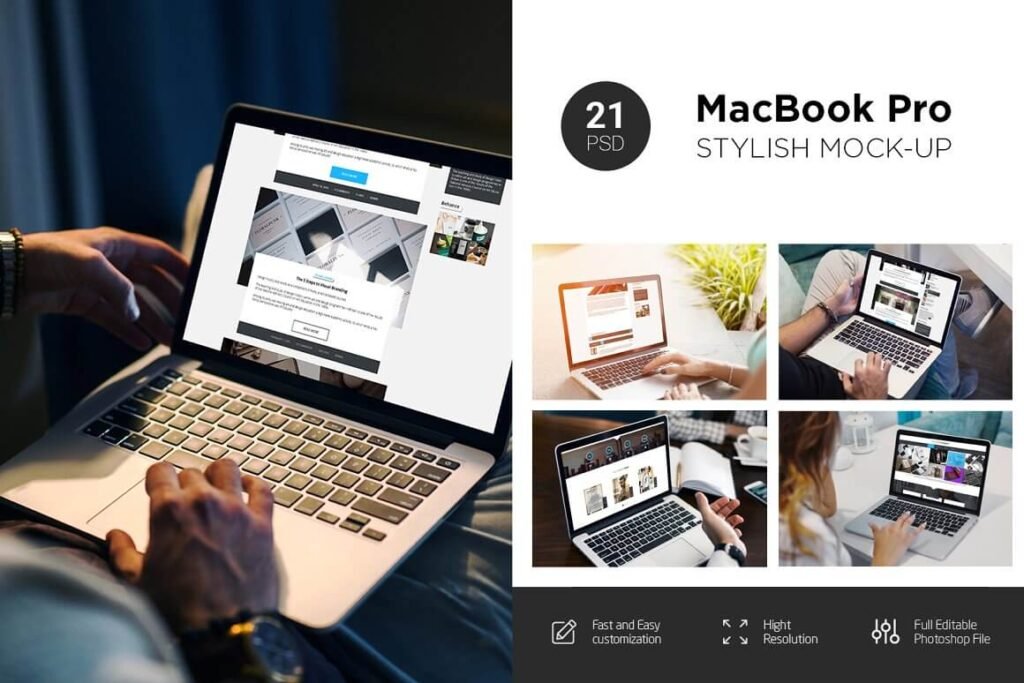 27+ Fantastic Mac Screen Mockup PSD For Presentation