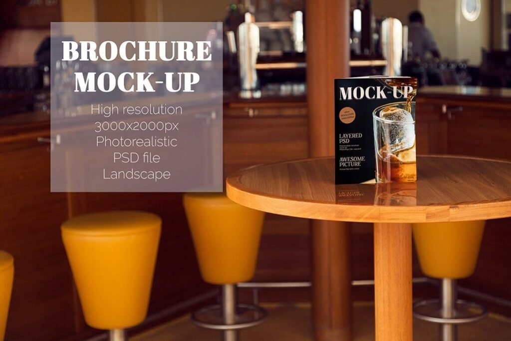 21+ Unique Bar Menu Mockup PSD Templates for Branding