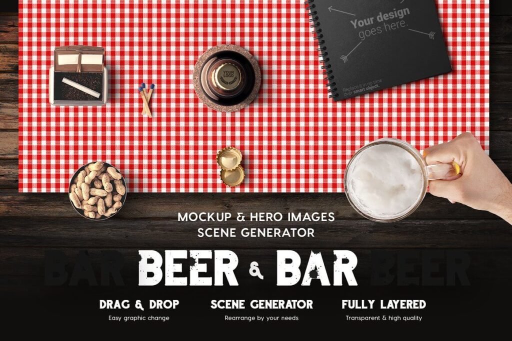 21+ Unique Bar Menu Mockup PSD Templates for Branding