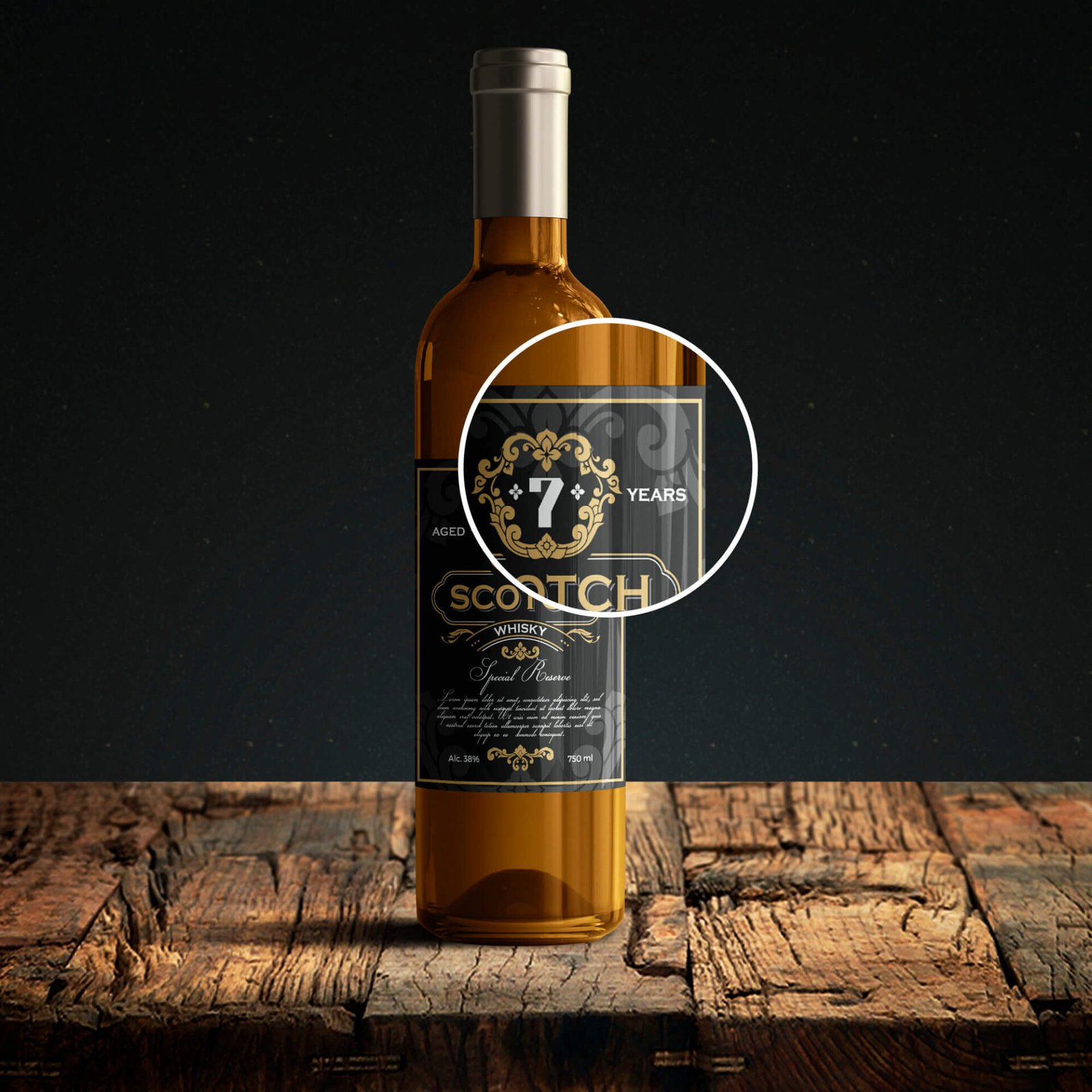 Free Alcohol Bottle Mockup PSD Template - Mockup Den