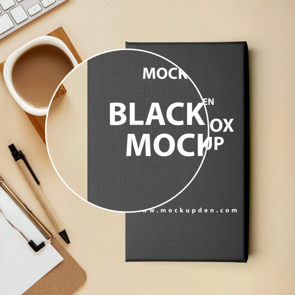 Free Black Box Mockup PSD Template - Mockup Den