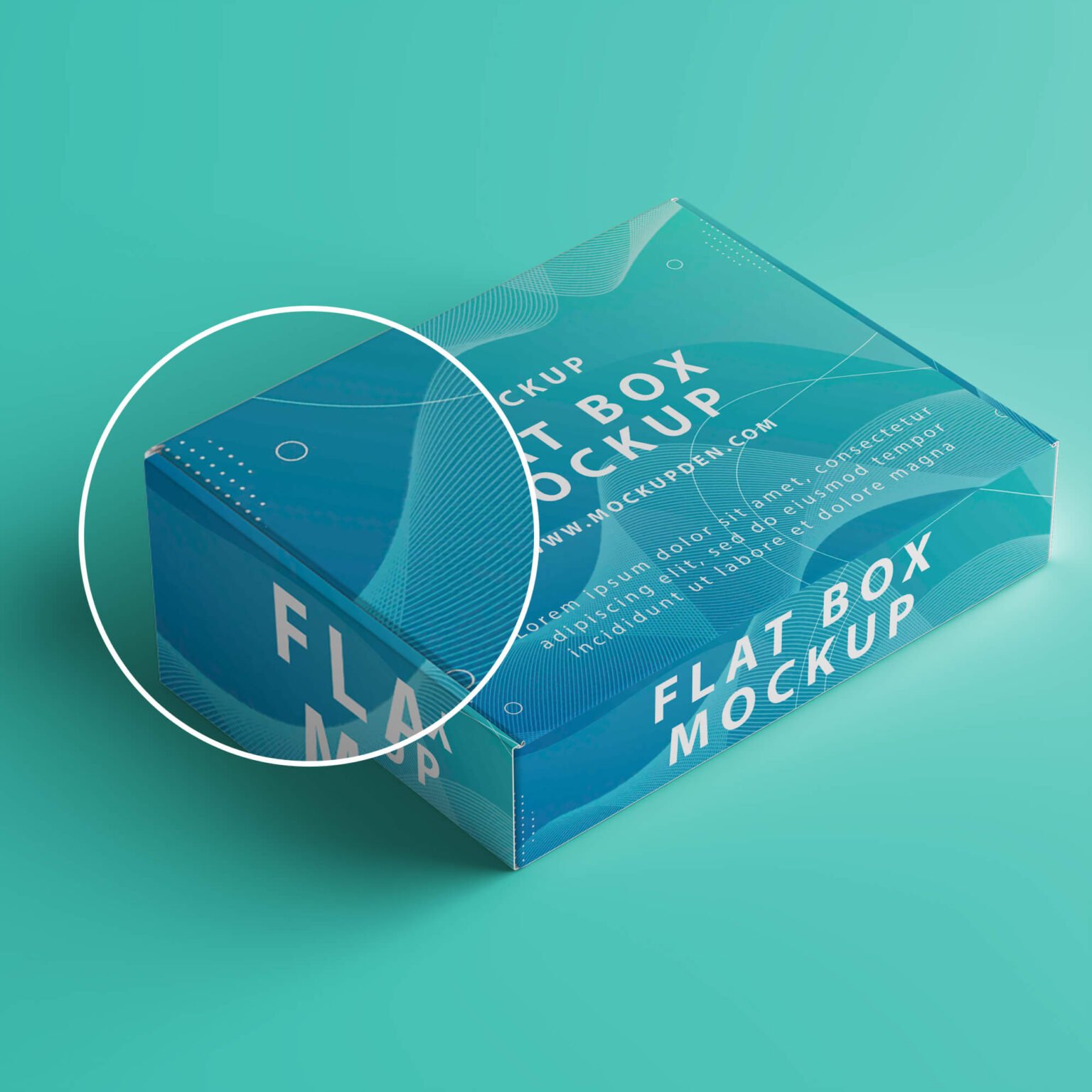 Free Flat Box Mockup PSD Template - Mockup Den