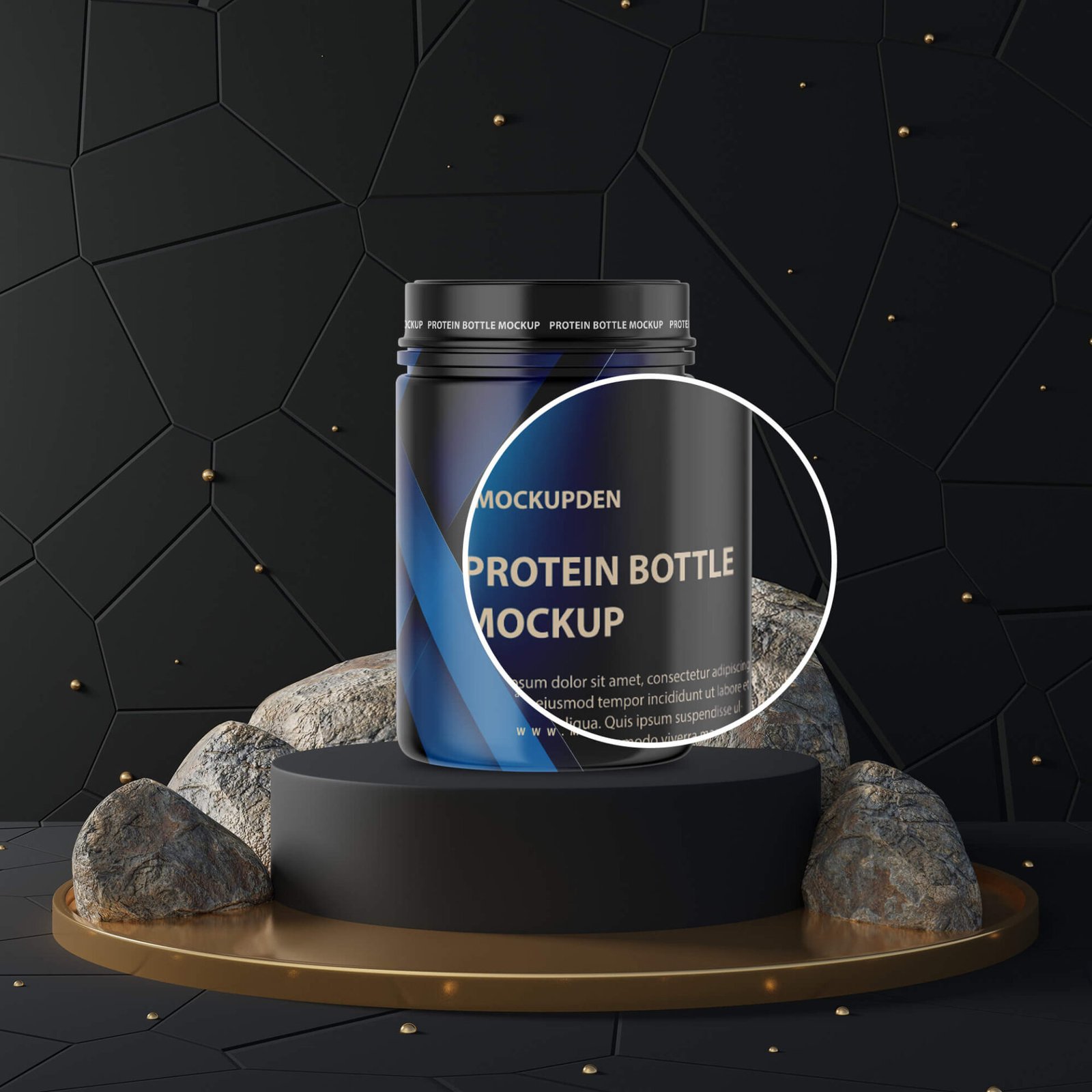 Free Protein Bottle Mockup PSD Template - Mockup Den