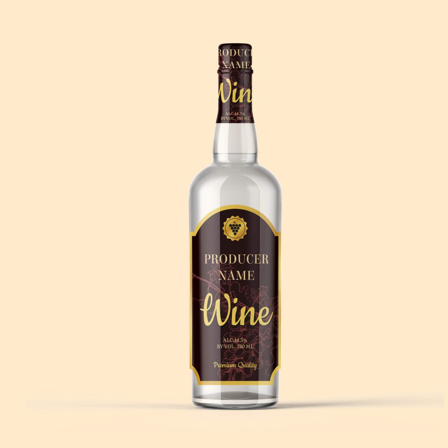 Free Alcohol Bottle Mockup PSD Template - Mockup Den