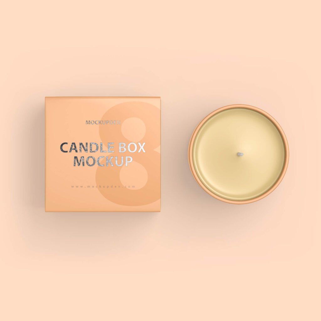 Free Candle Box Mockup PSD Template - Mockup Den
