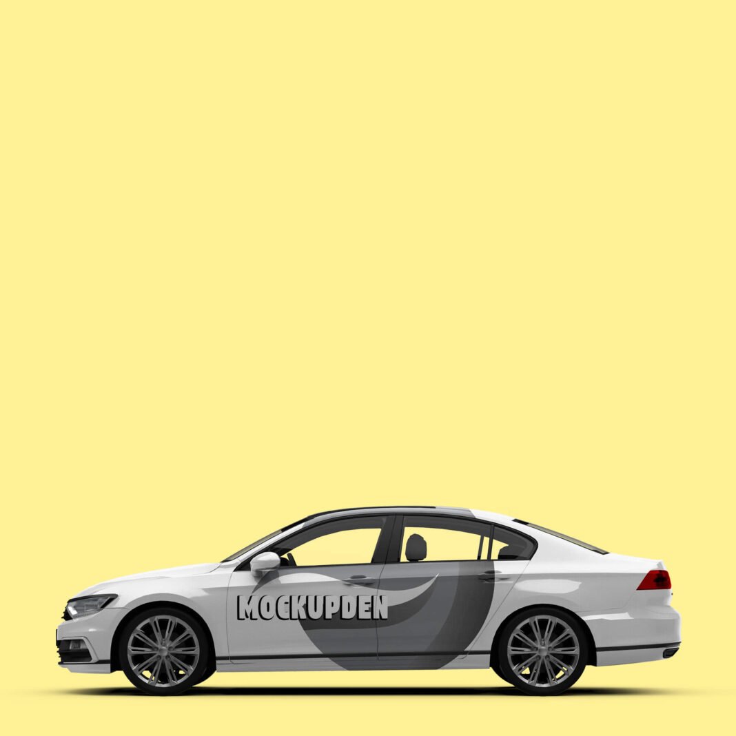 Free Car Branding Mockup PSD Template - Mockup Den