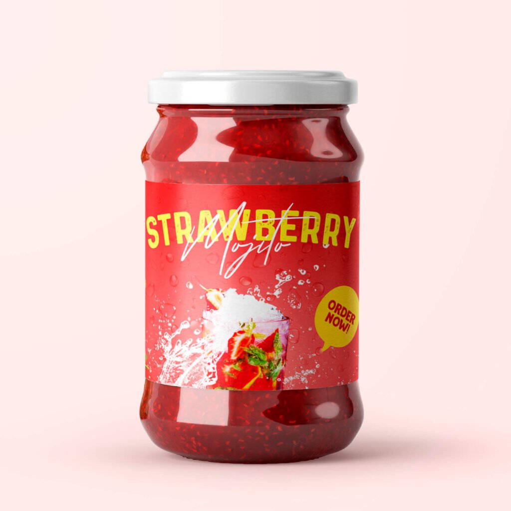 Free Jam Bottle Mockup PSD Template - Mockup Den