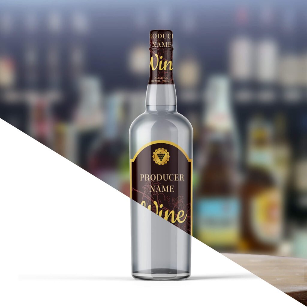Free Alcohol Bottle Mockup PSD Template - Mockup Den