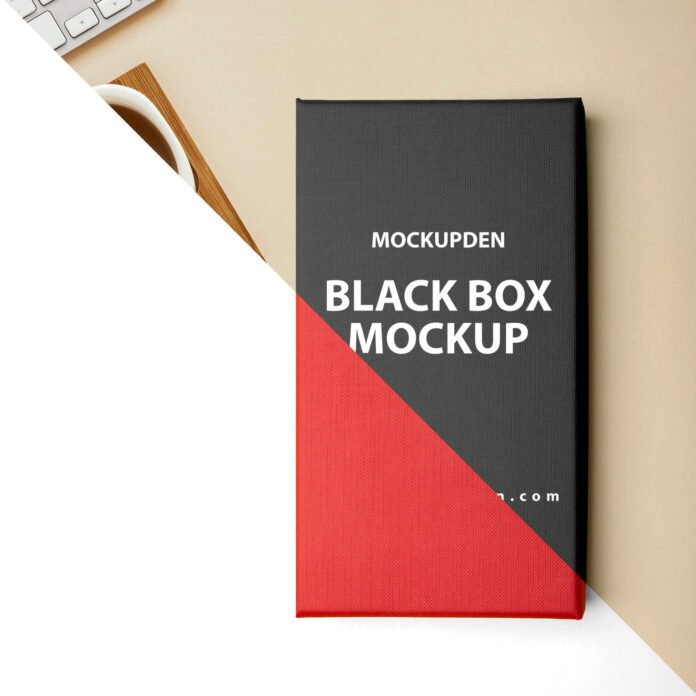 Free Black Box Mockup PSD Template - Mockup Den