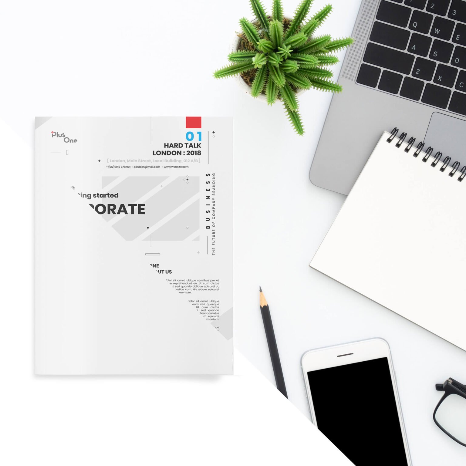 Free Booklet Cover Mockup PSD Template - Mockup Den