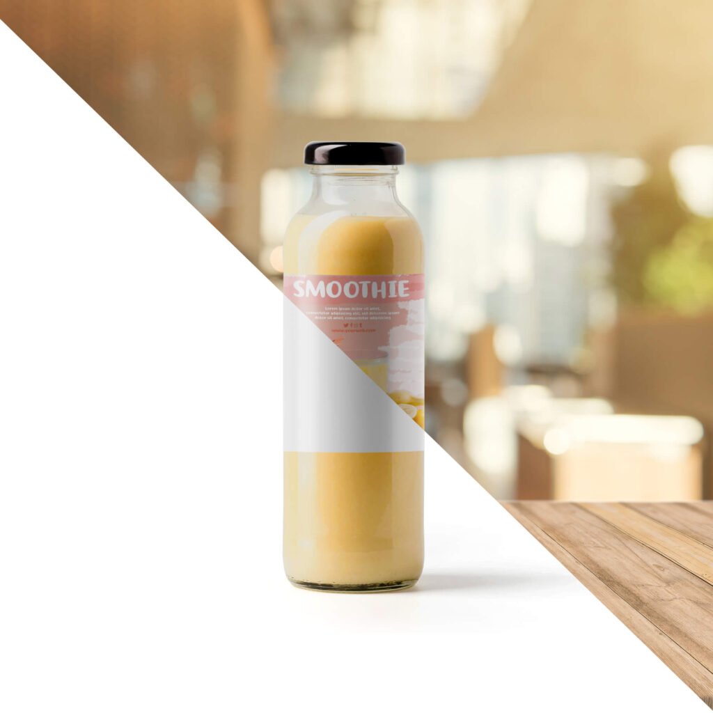 Free Smoothie Bottle Mockup PSD Template - Mockup Den