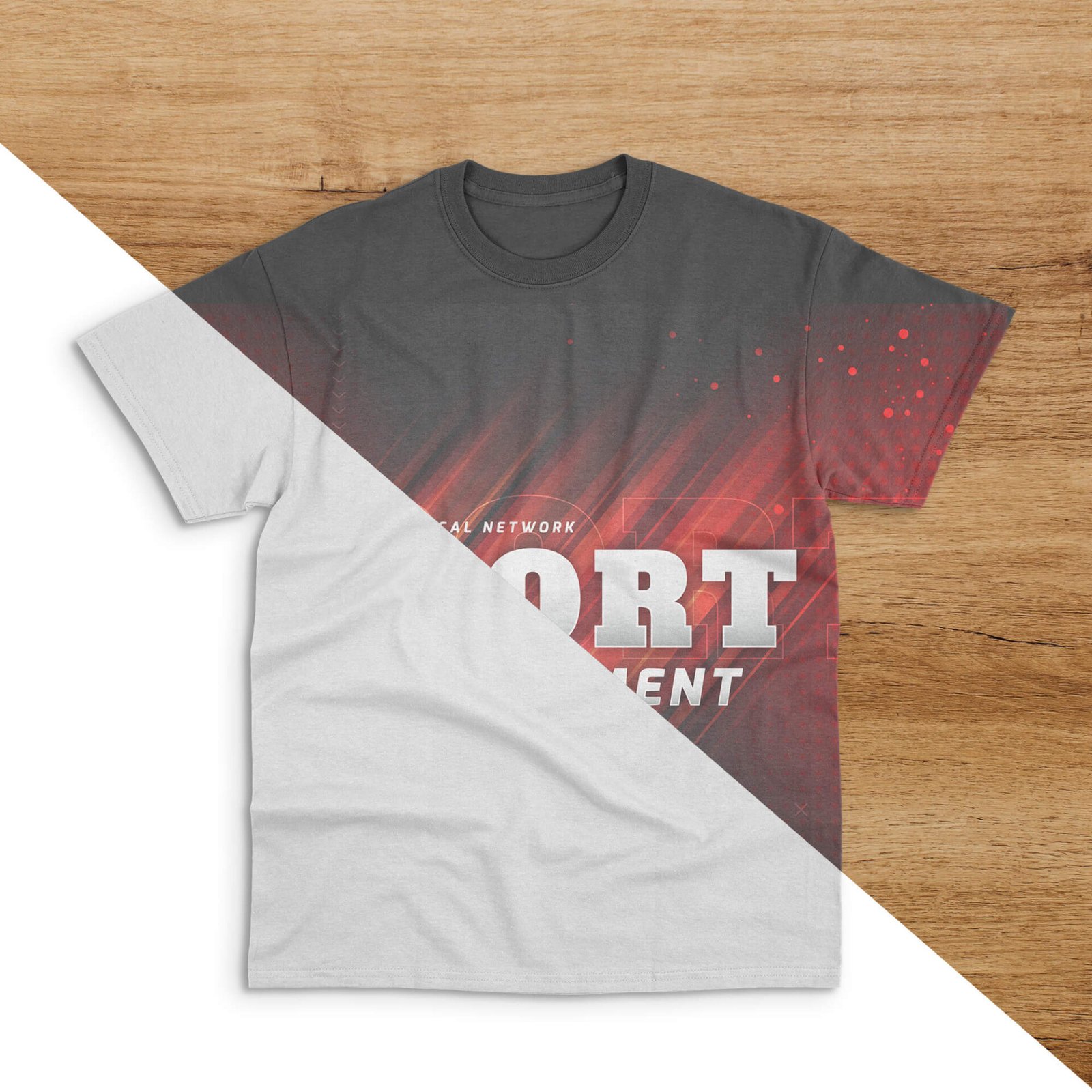 Free Sports T Shirt Mockup PSD Template - Mockup Den