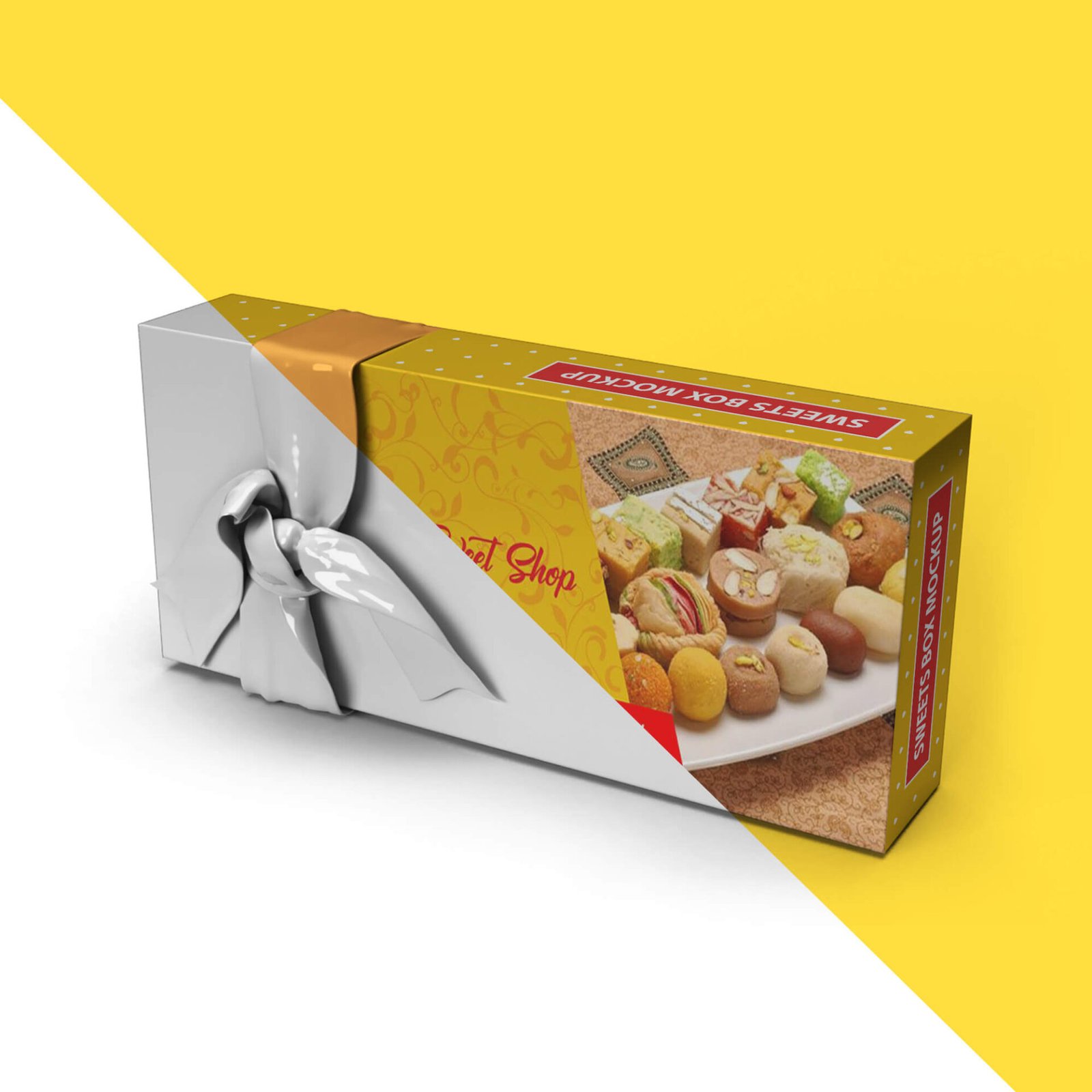 Free Sweets Box Mockup PSD Template - Mockup Den