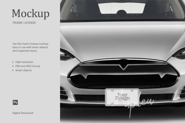 17+ Creative License Plate Mockup PSD Templates
