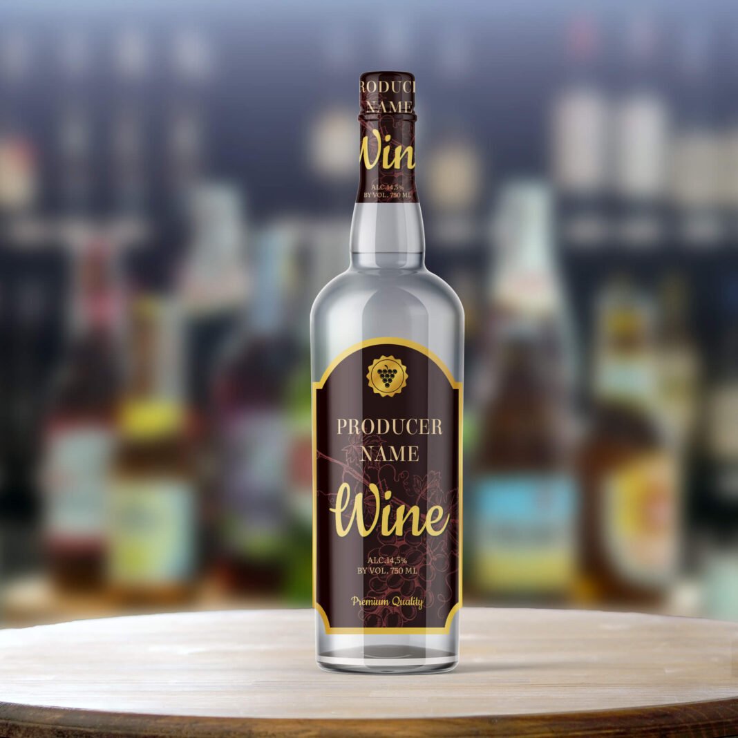 Free Alcohol Bottle Mockup PSD Template - Mockup Den