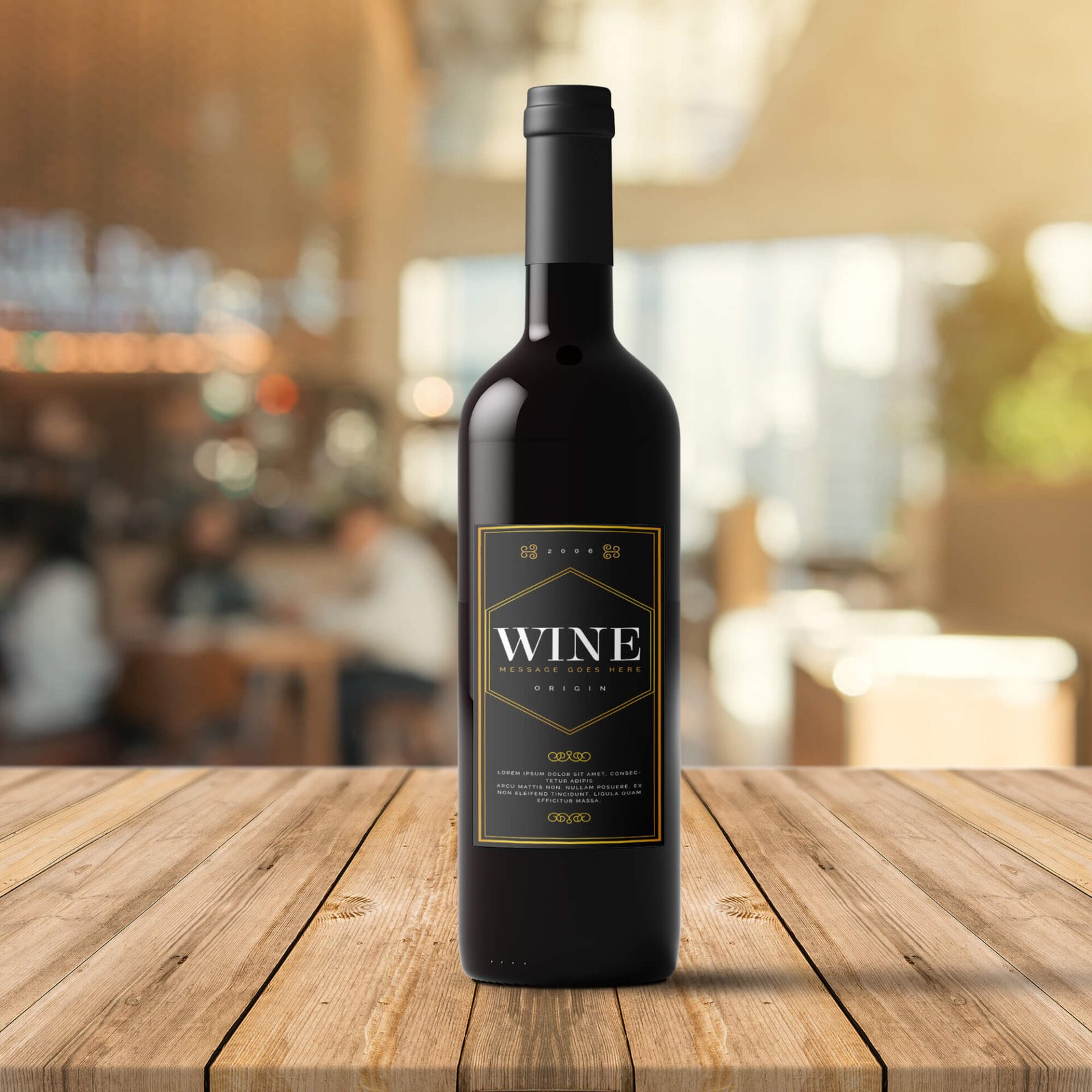 Free Alcohol Bottle Mockup PSD Template - Mockup Den