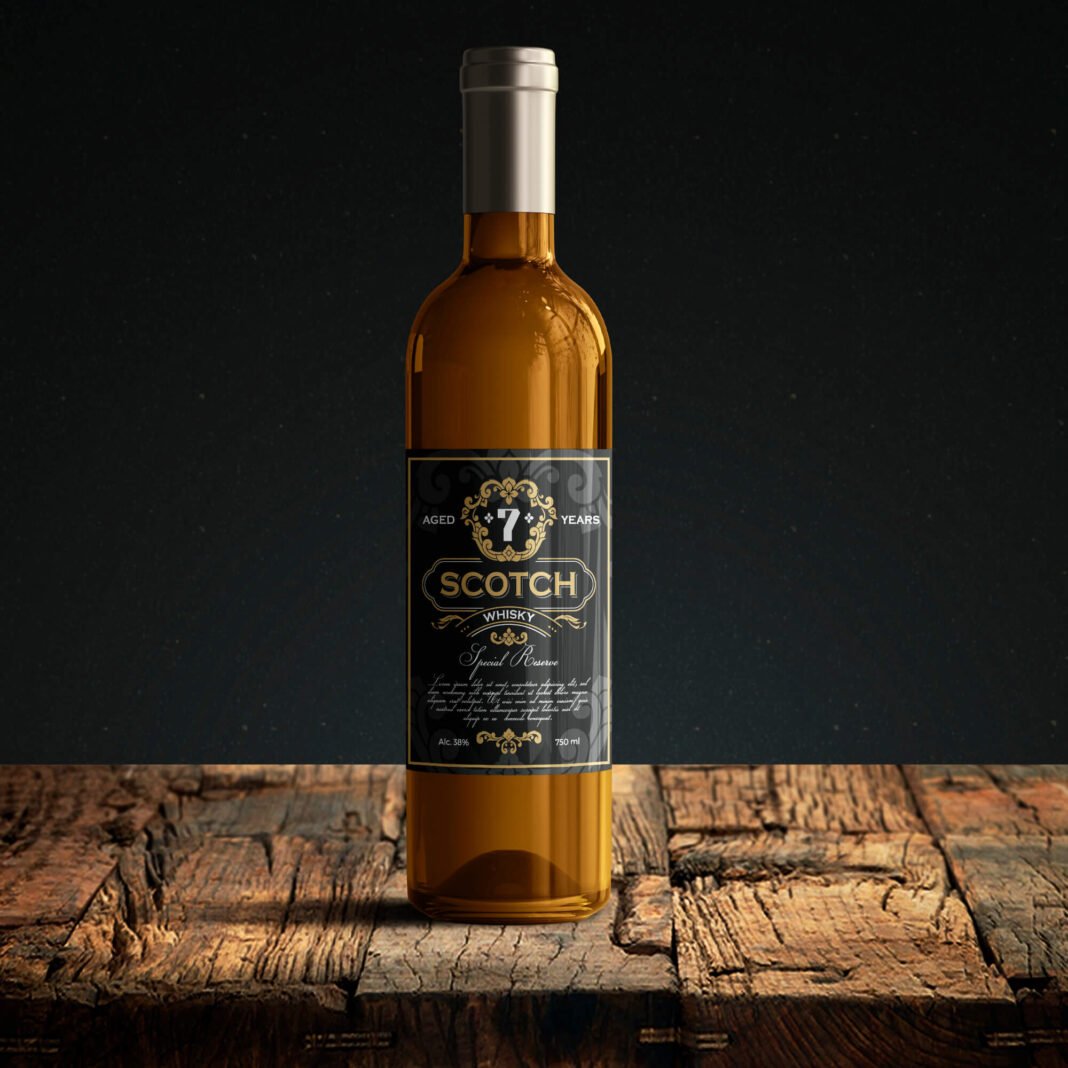 Free Alcohol Bottle Mockup PSD Template - Mockup Den