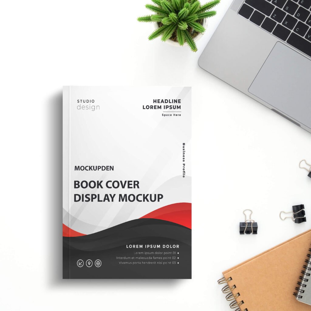 Free Book Cover Display Mockup PSD Template - Mockup Den