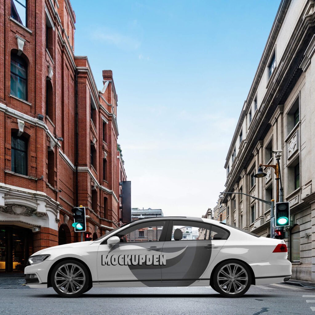 Free Car Branding Mockup PSD Template - Mockup Den