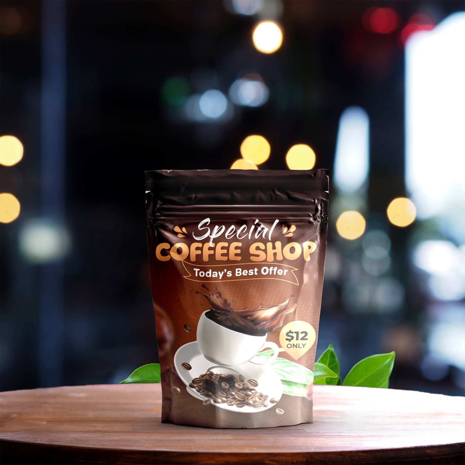 Free Coffee Packaging Mockup PSD Template - Mockup Den