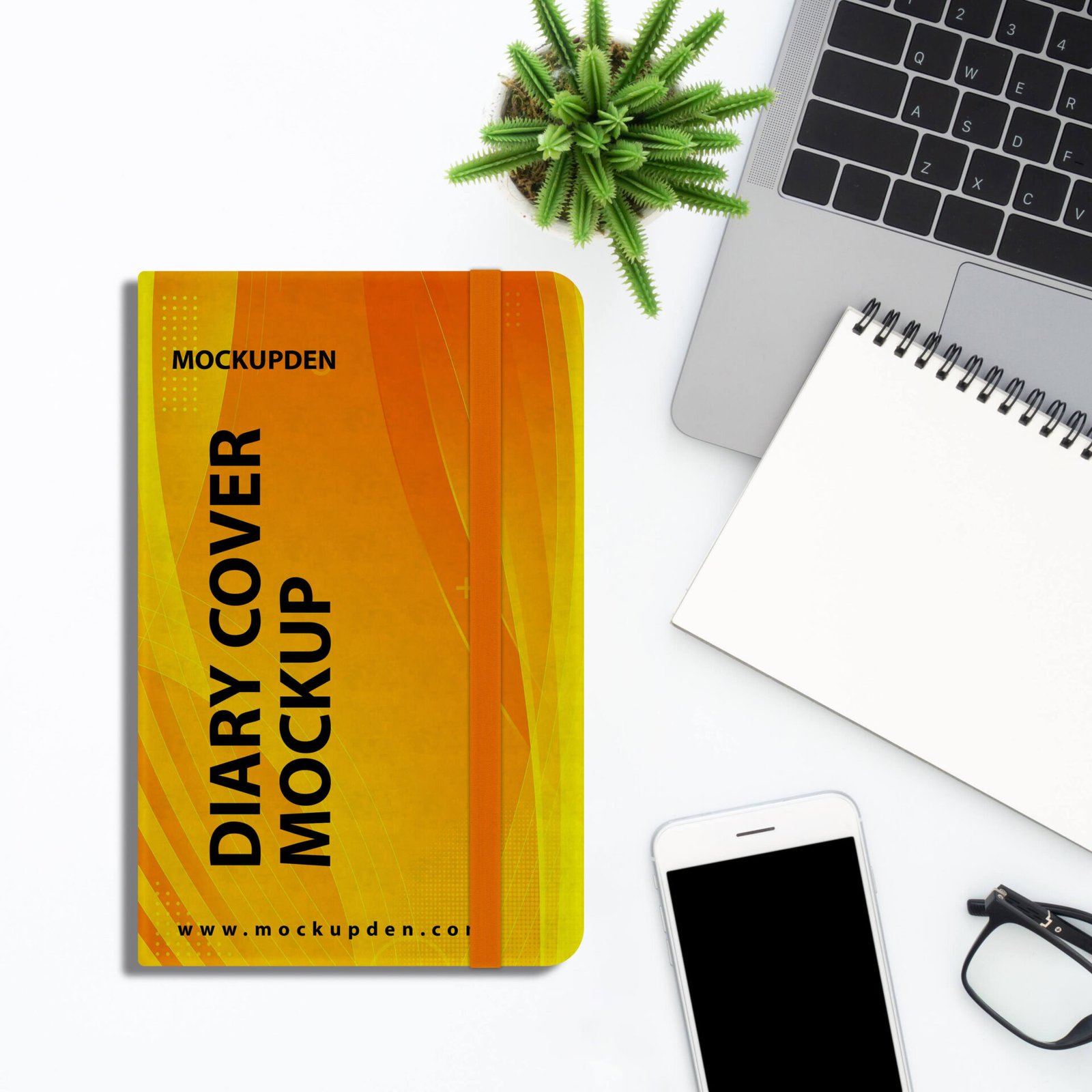 Free Diary Cover Mockup PSD Template - Mockup Den