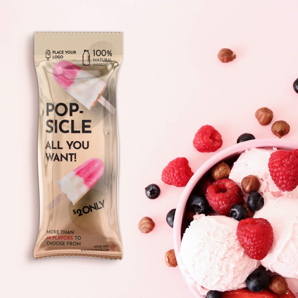 Free Ice Cream Packaging Mockup PSD Template - Mockup Den