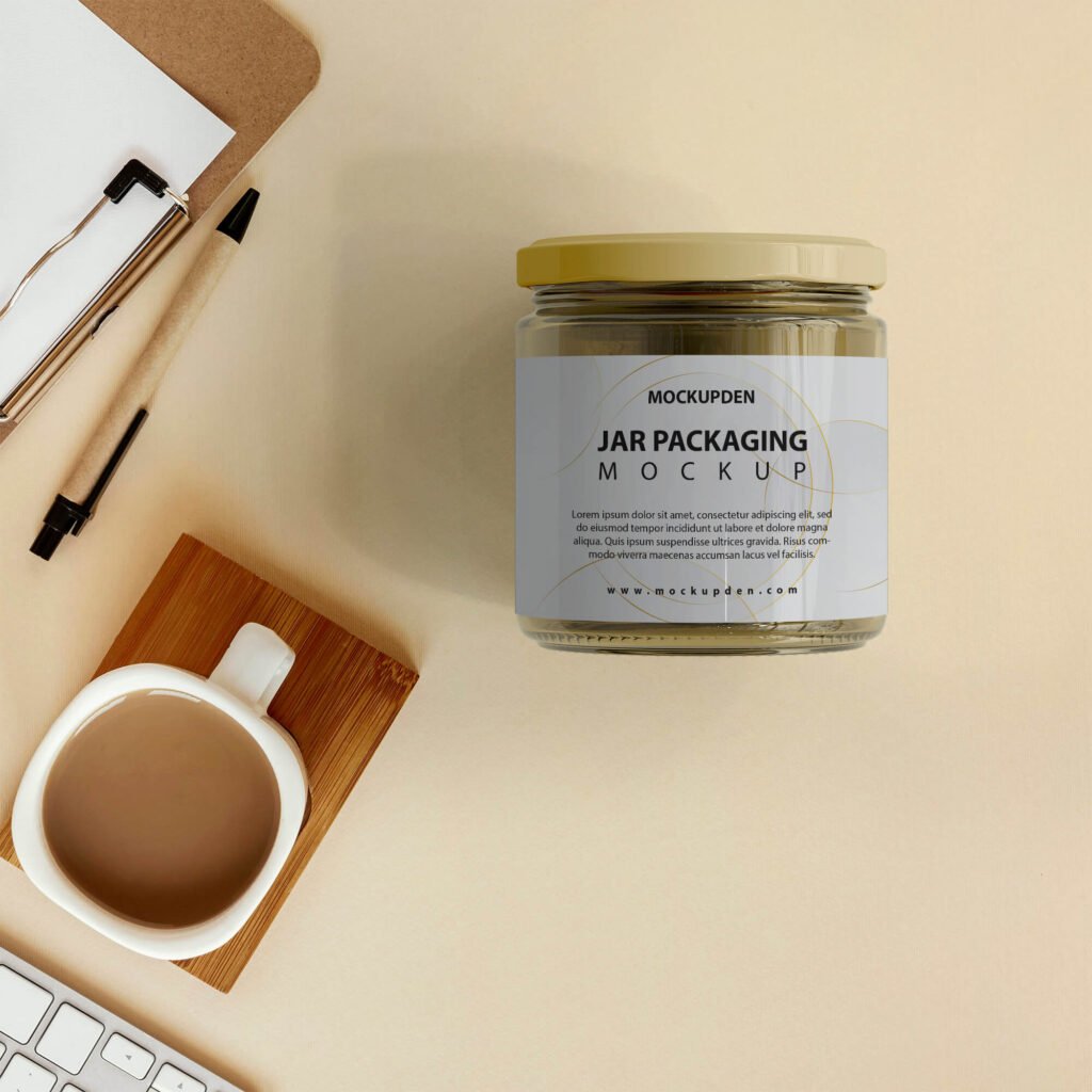 Free Jar Packaging Mockup PSD Template - Mockup Den