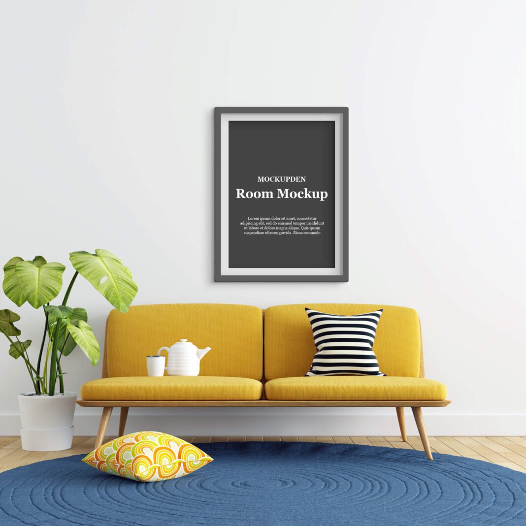 Free Room Mockup PSD Template - Mockup Den