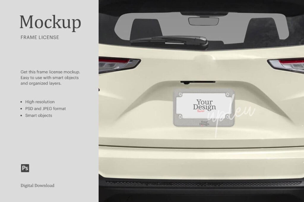 17+ Creative License Plate Mockup PSD Templates