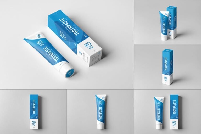 20+ Brandable Tooth Paste Mockup Packaging PSD Templates