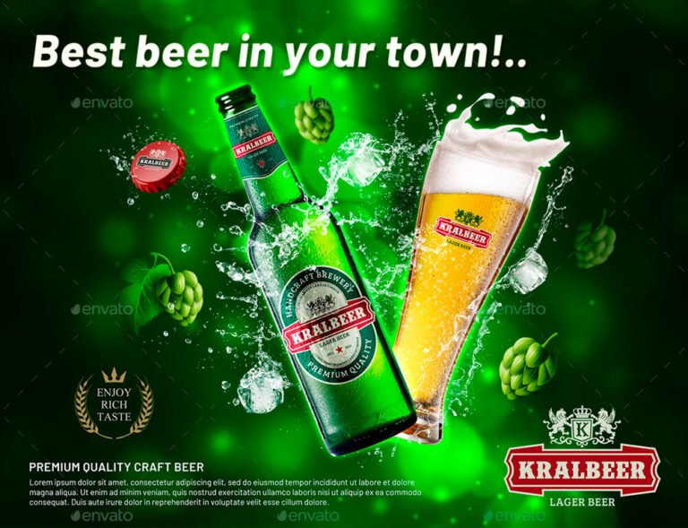 37+ Best Beer Ad Mockup PSD Templates - Mockup Den