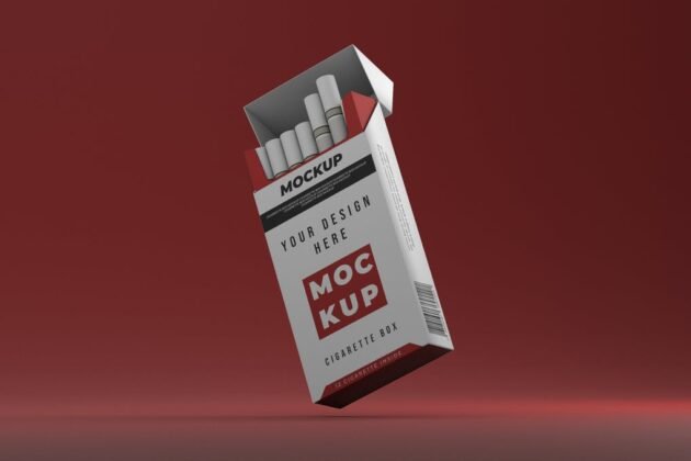 18+ Brandable Cigarettes Pack Mockup PSD Packaging