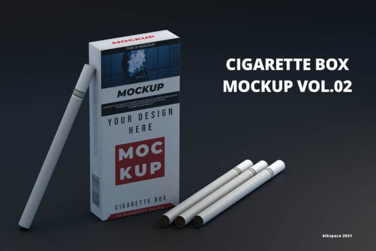 18+ Brandable Cigarettes Pack Mockup PSD Packaging