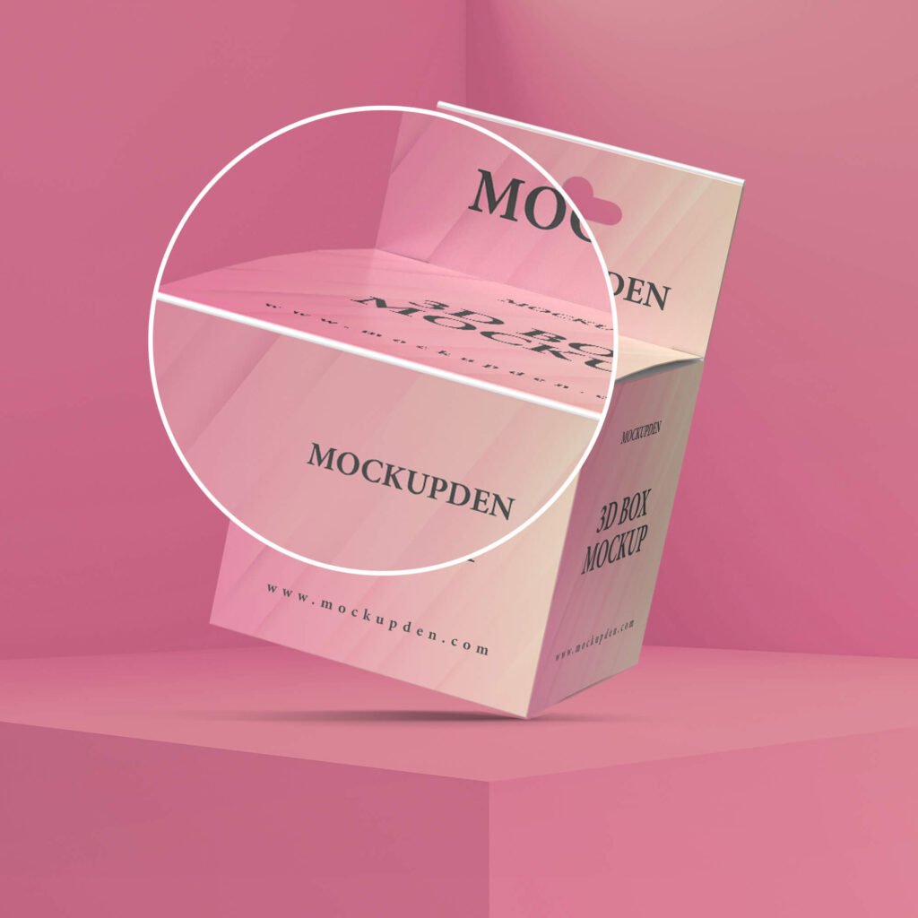 Free 3D Box Mockup PSD Template - Mockup Den