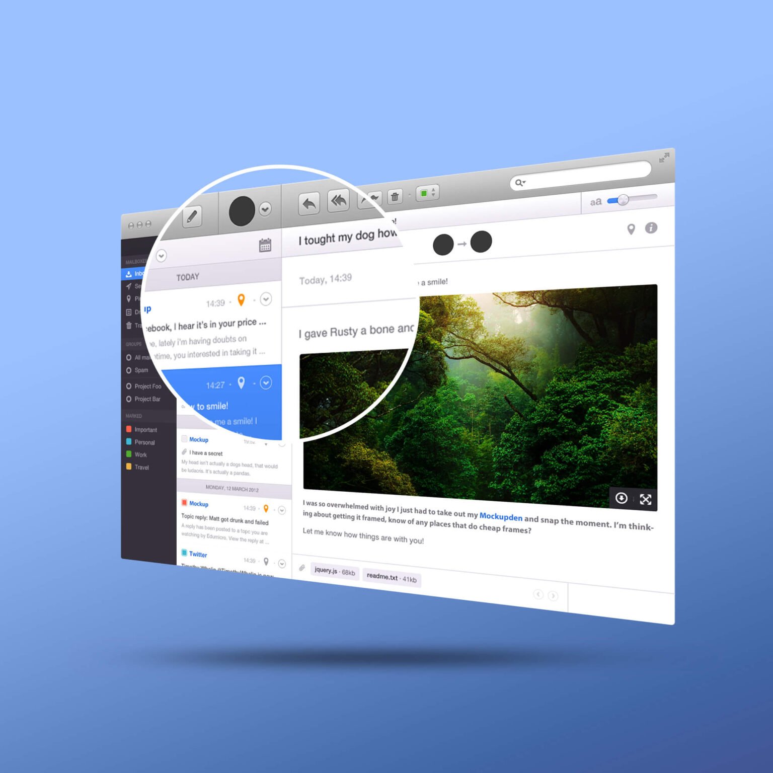Free Email Mockup PSD Template - Mockup Den