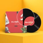 Free Lp Cover Mockup PSD Template