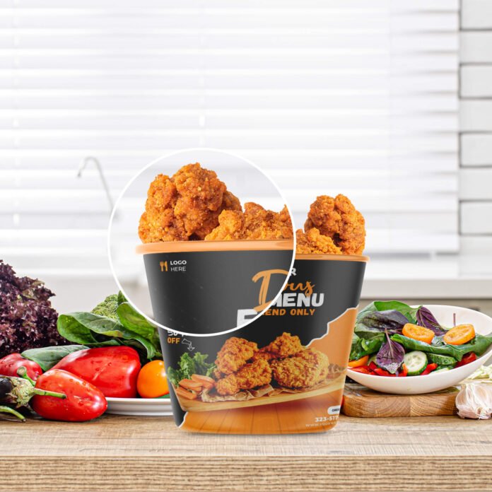 Free Paper Bucket Mockup PSD Template - Mockup Den