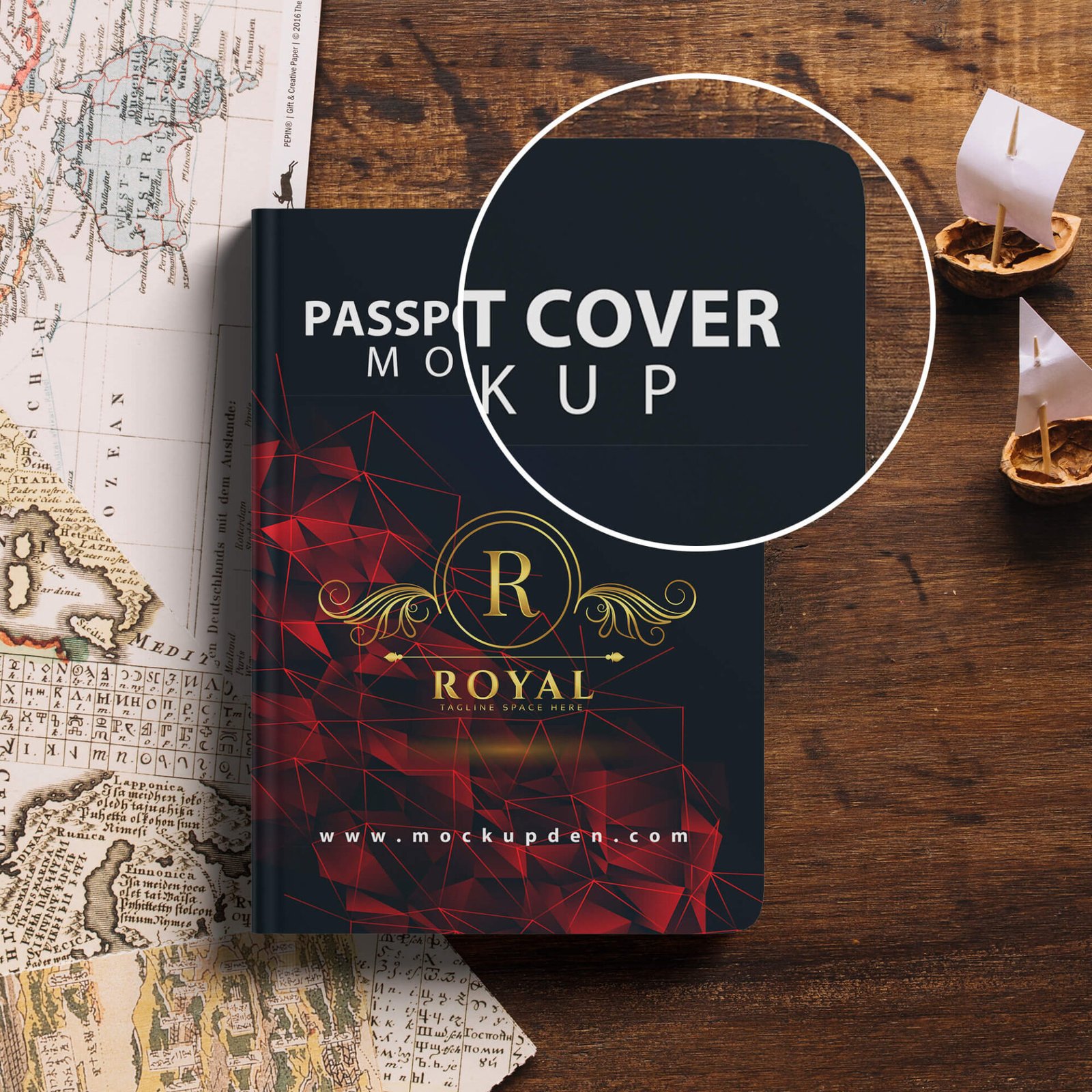 Free Passport Cover Mockup PSD Template - Mockup Den