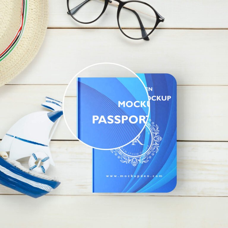 Free Passport Mockup PSD Template