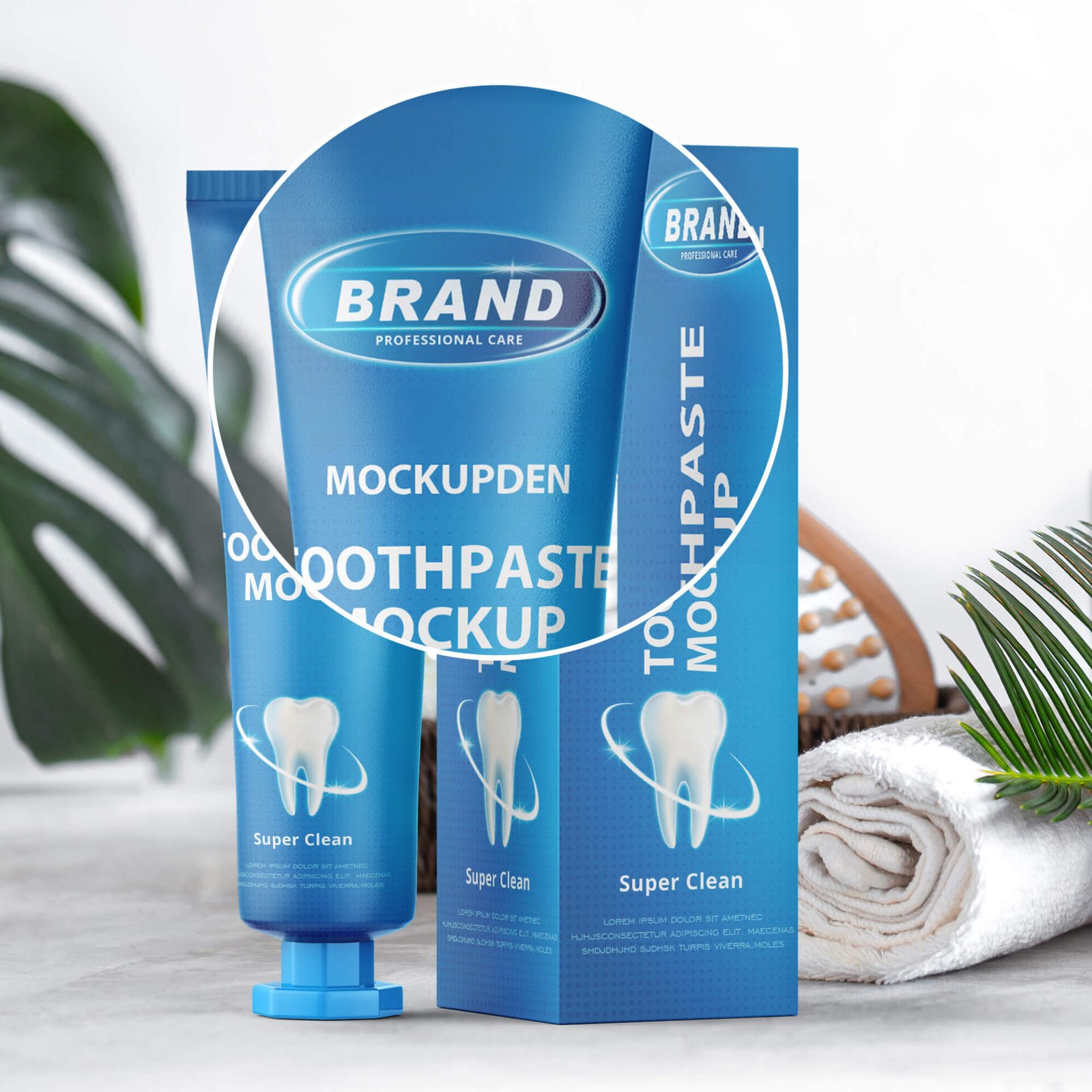 Free Toothpaste Packaging Mockup PSD Template- Mockup Den