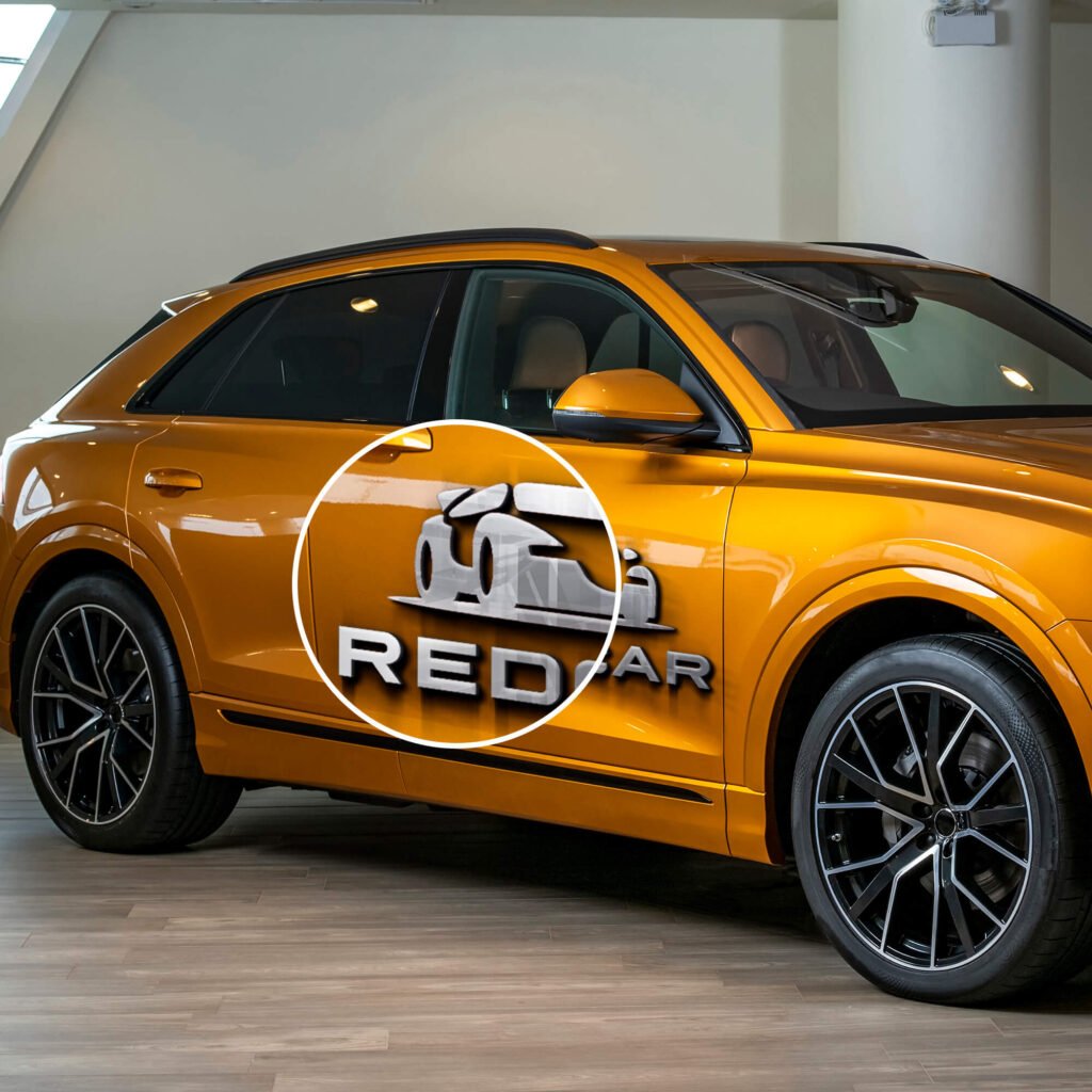 Free Car Emblem Mockup PSD