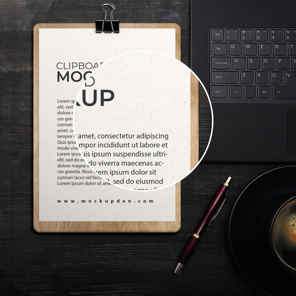 Free Clipboard Menu Mockup PSD Template - Mockup Den