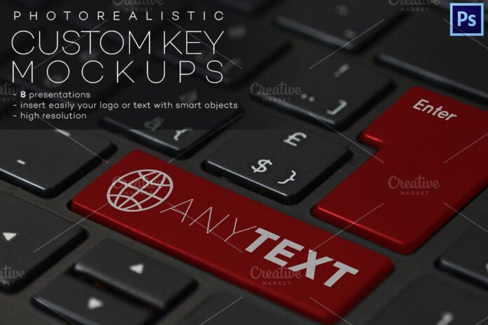 22+ Best Keyboard Mockup PSD Templates (Gaming & Wireless)