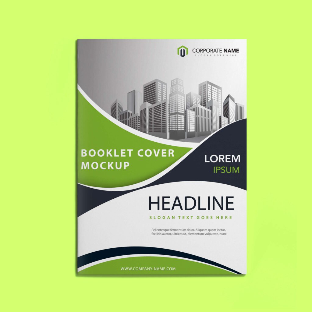 Free Booklet Cover Mockup PSD