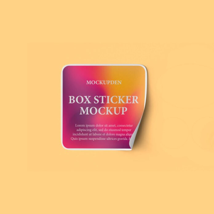 18+ Best Box Sticker Mockup PSD Templates - Mockup Den