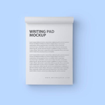 Free Writing Pad Mockup PSD Template - Mockup Den