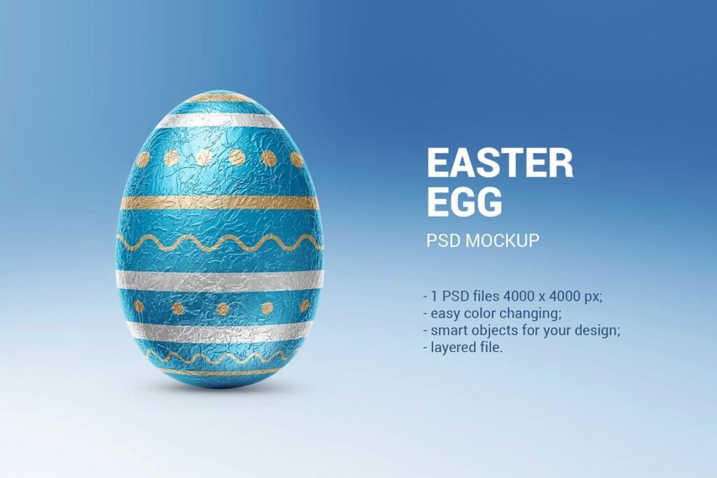 27+ Beautiful Easter Egg Mockup PSD Templates - Mockup Den