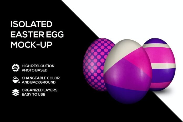 27+ Beautiful Easter Egg Mockup PSD Templates - Mockup Den
